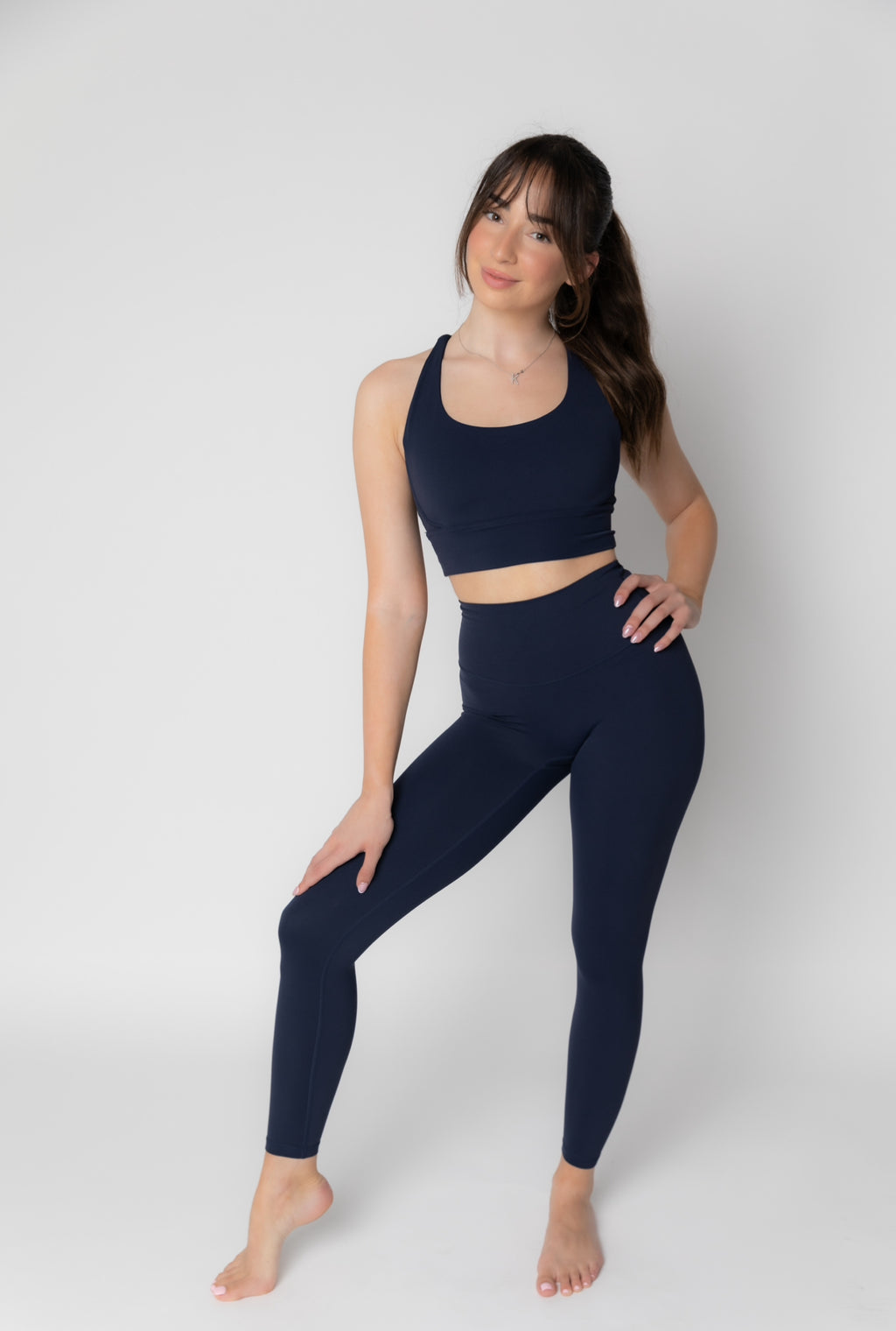 FIT LEGGING - NAVY – Kara By Karina Inc